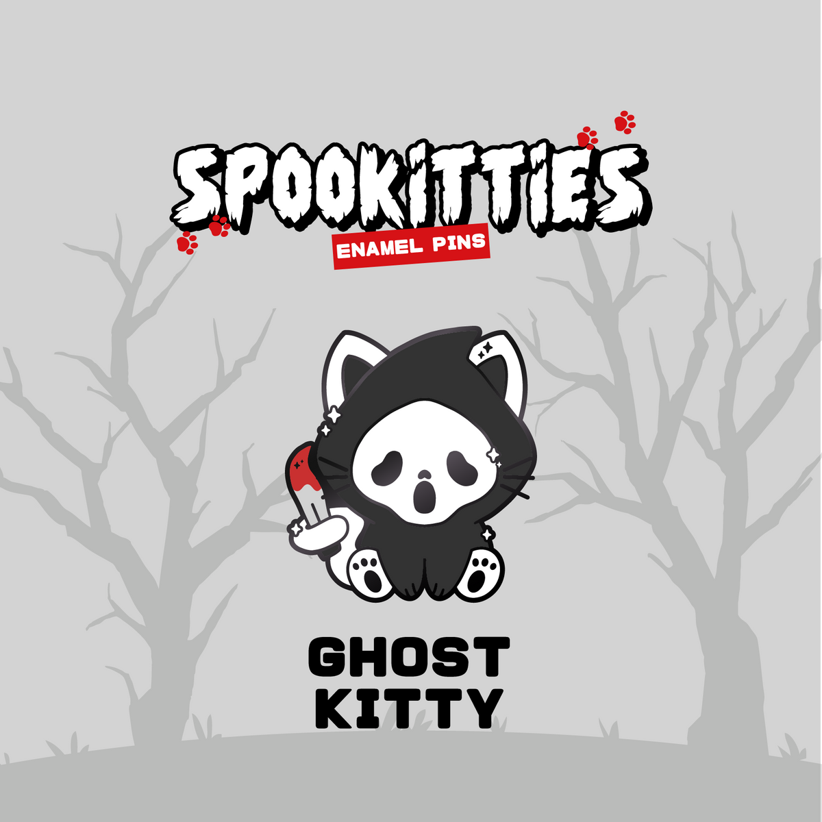Ghost Kitty Enamel Pin – Onicake